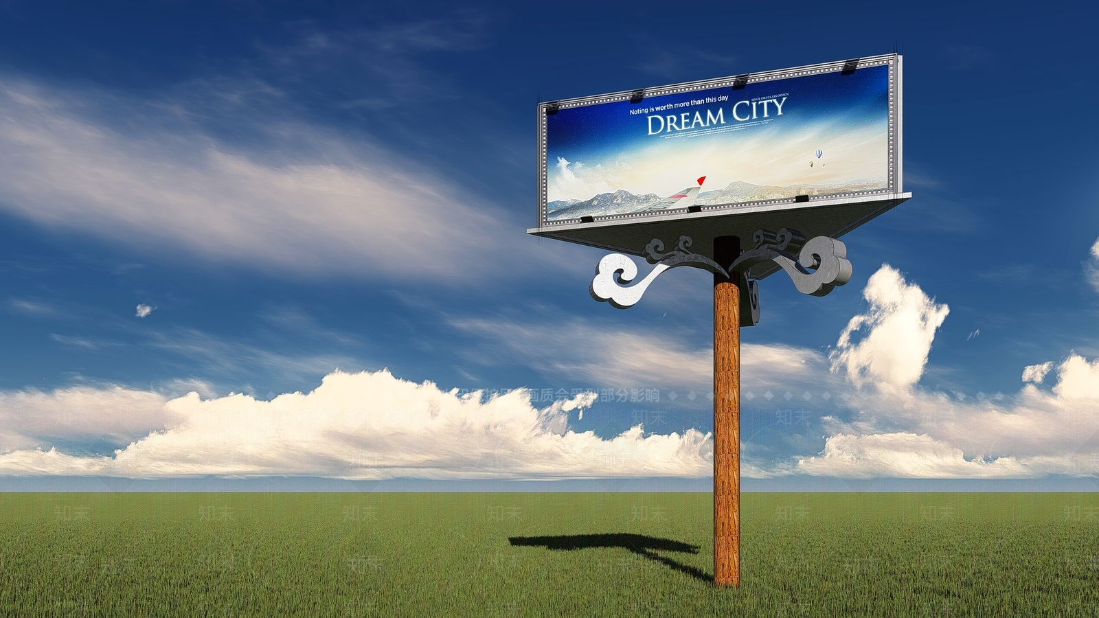 中式风格广告牌户外电子广告民族风SU模型下载【ID:454713450】_知末su模型网