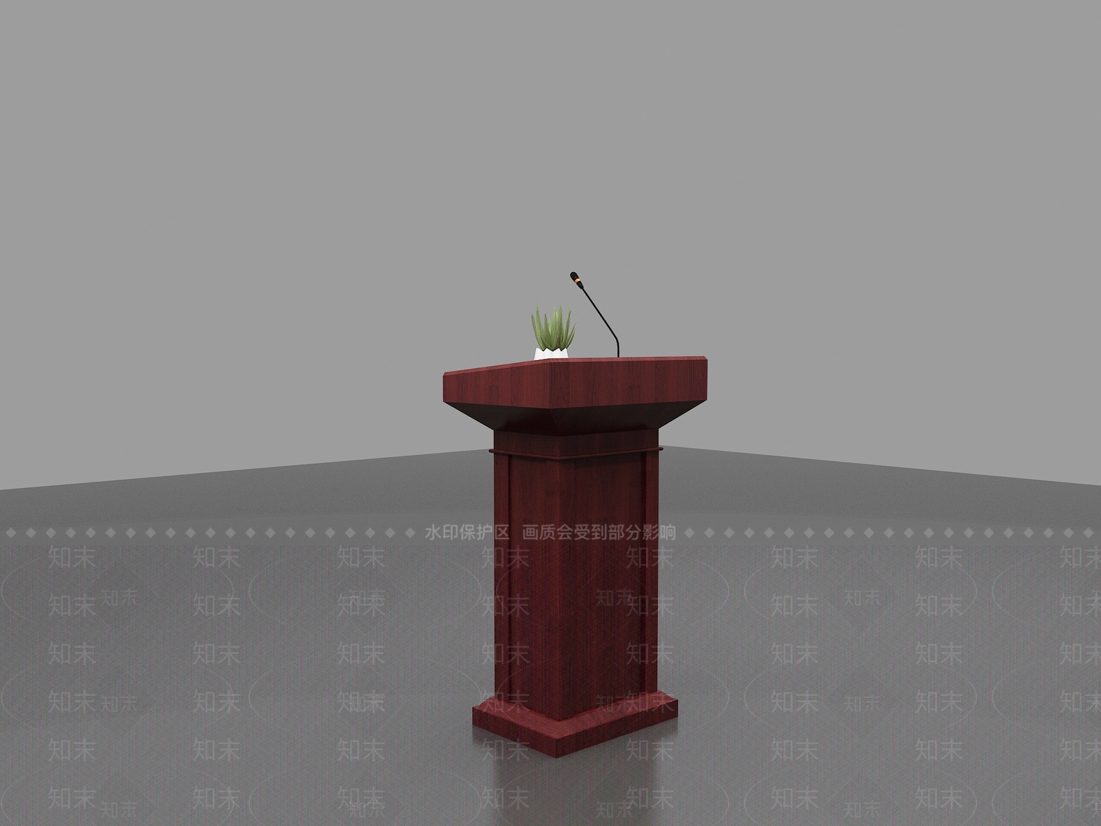 中式主持台3D模型下载【ID:755557725】_知末3d模型网