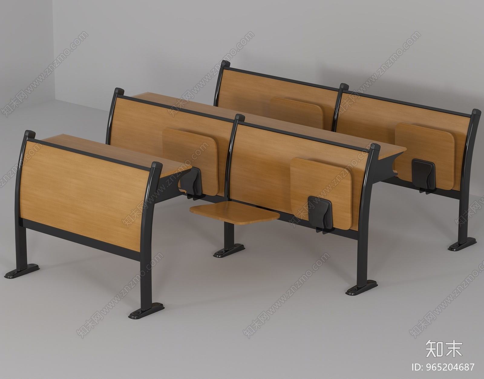 现代连排椅3d模型下载【id965204687】知末3d模型网