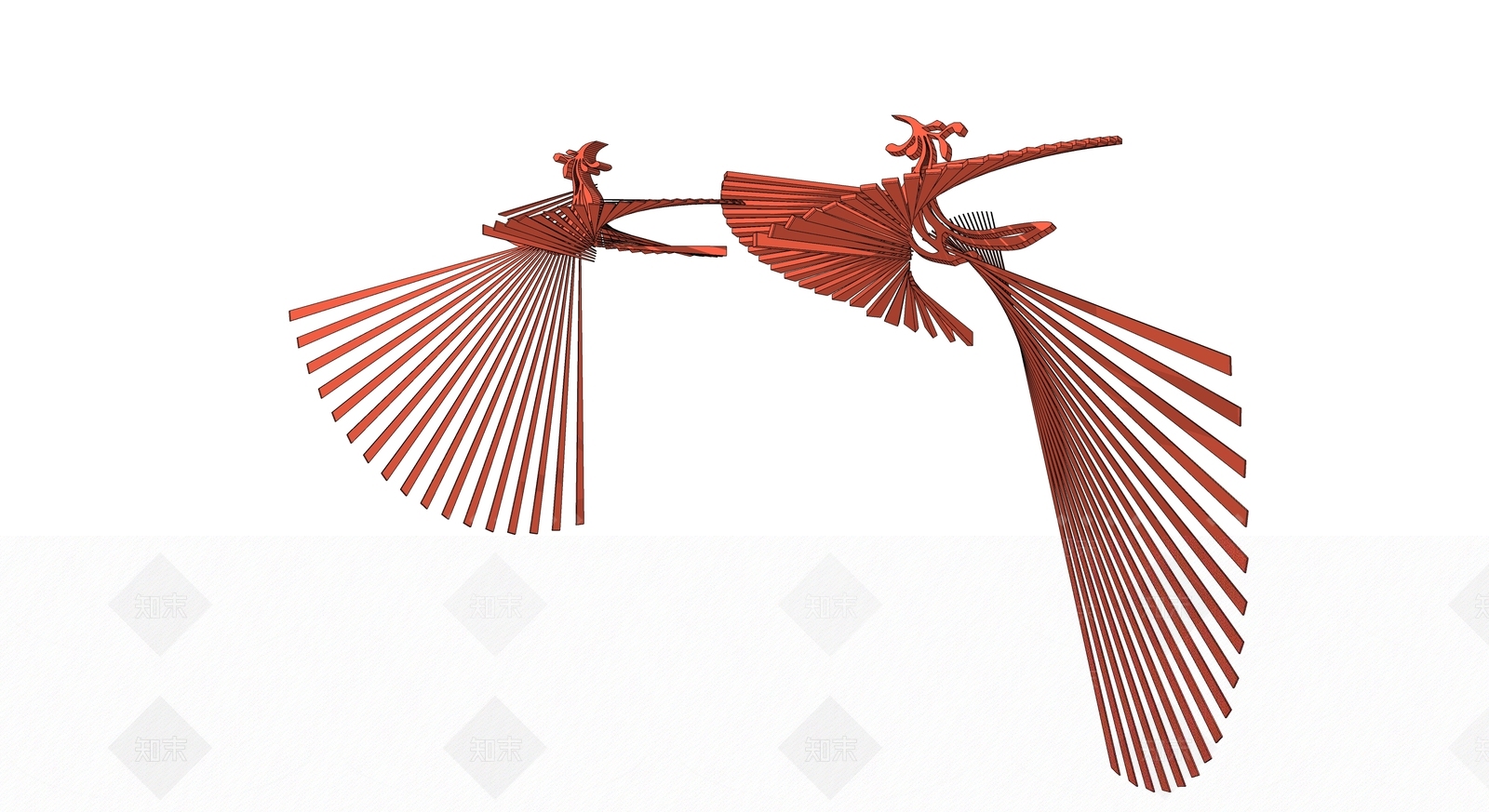 现代雕塑小品SU模型下载【ID:378309381】_知末su模型网