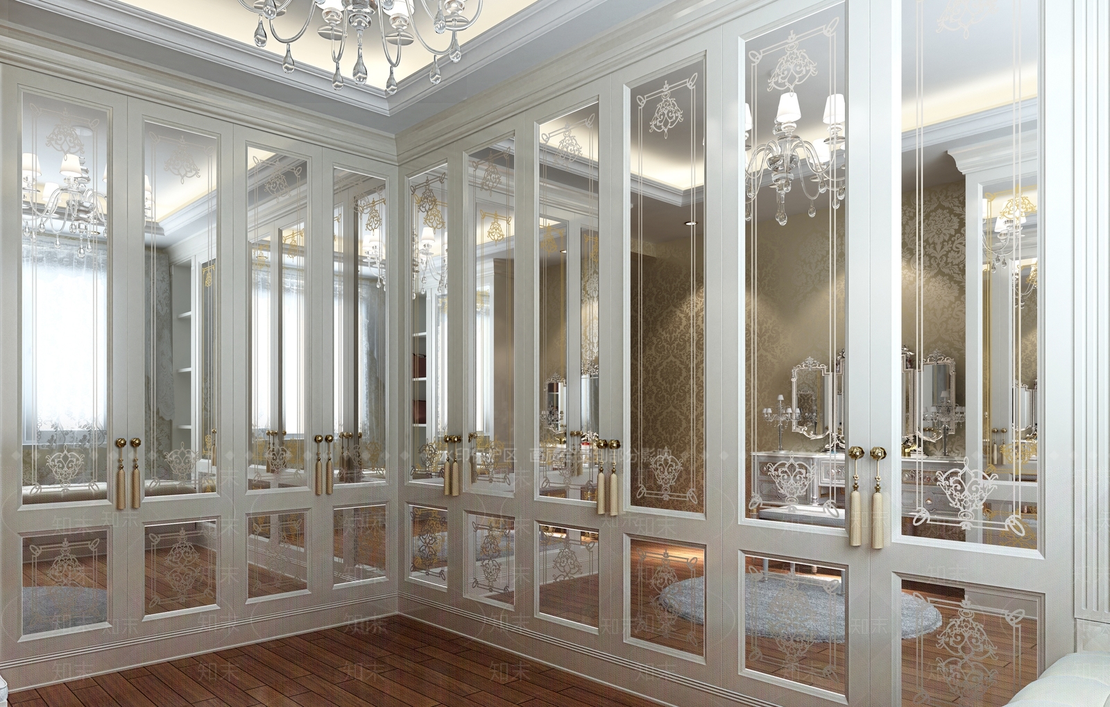 欧式衣帽间3D模型下载【ID:183035953】_知末3d模型网