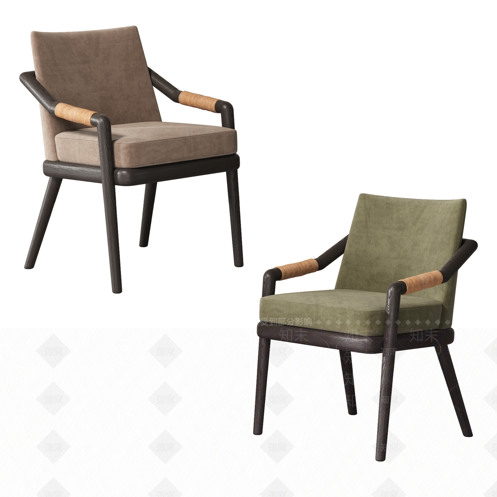 新中式餐椅3D模型下载【ID:384484066】_知末3d模型网