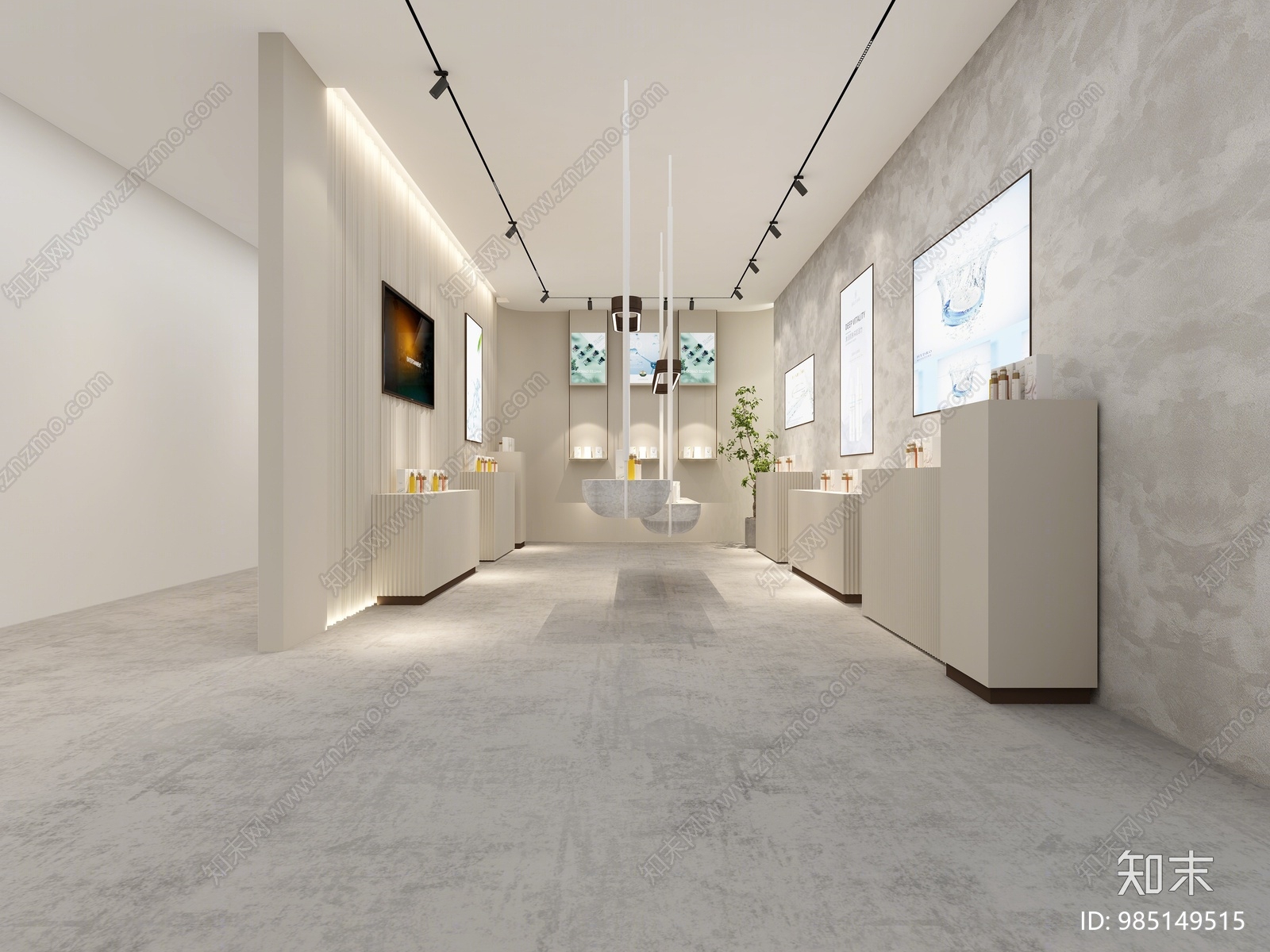 现代化妆品展厅3d模型下载【id985149515】知末3d模型网