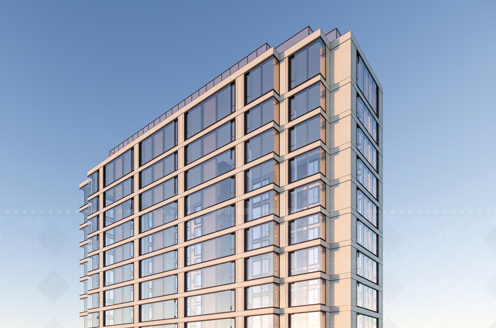 现代高层住宅外观SU模型下载【ID:286376778】_知末su模型网