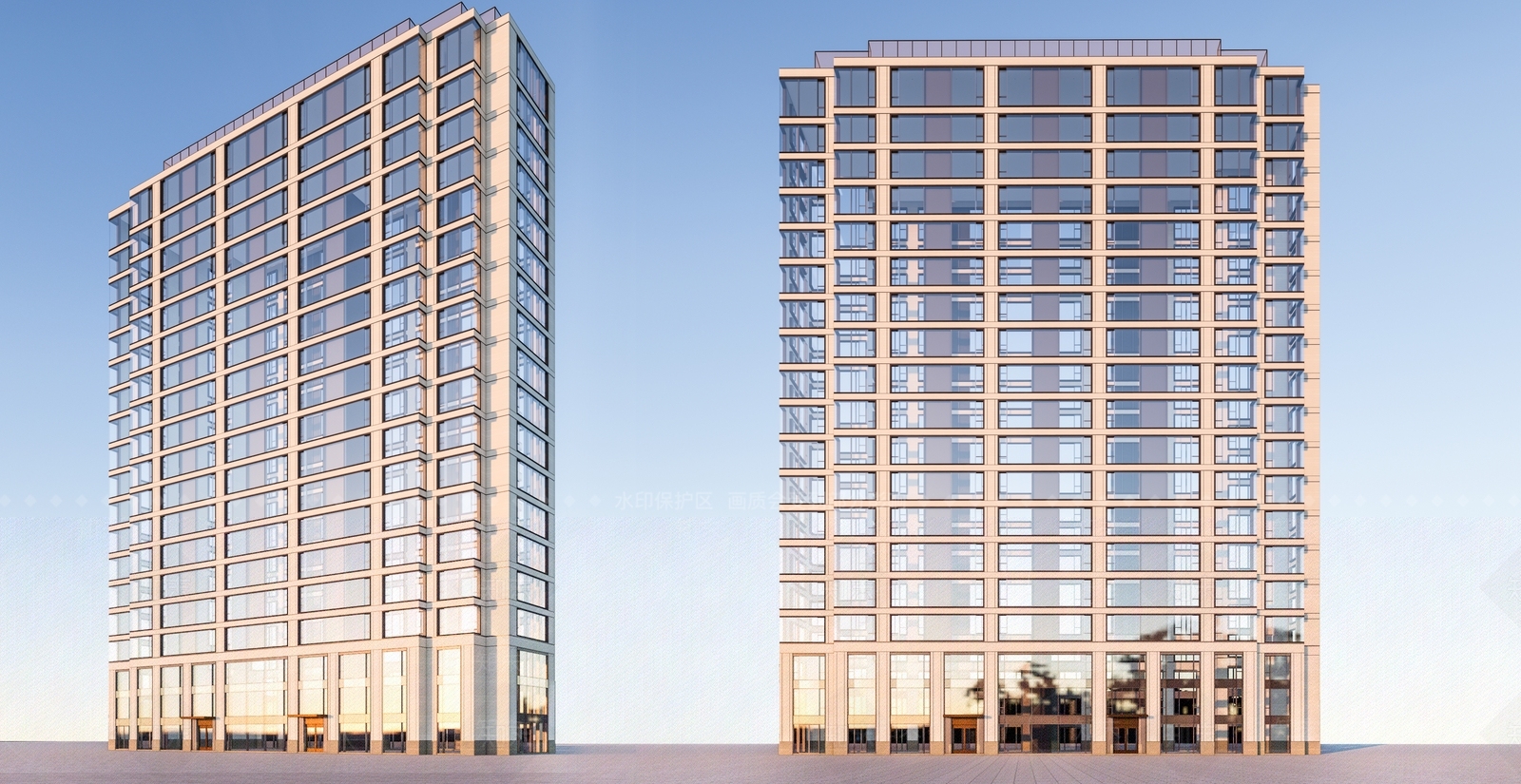 现代高层住宅外观SU模型下载【ID:286376778】_知末su模型网