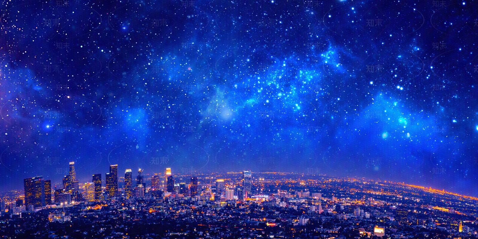 城市星空图片高清夜晚,城市星空图片,夜晚图片星空_大山谷图库