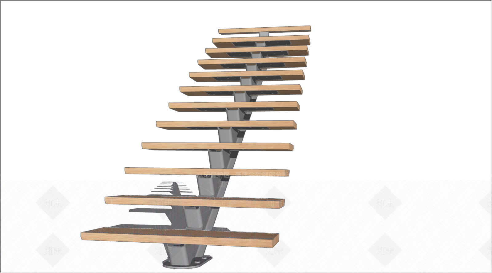 现代简约楼梯SU模型下载【ID:388654971】_知末su模型网