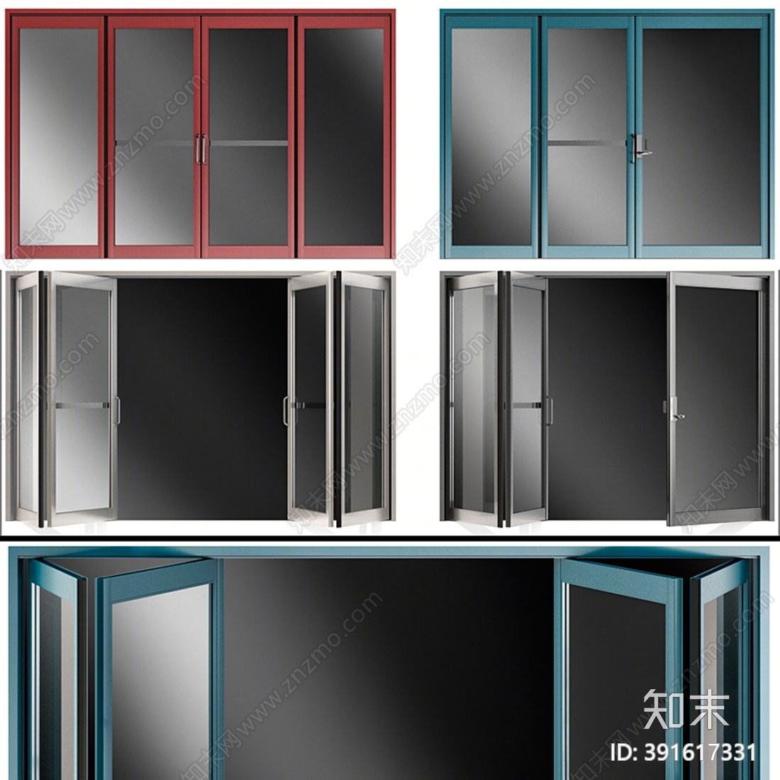现代折叠窗3d模型下载【id391617331】知末3d模型网