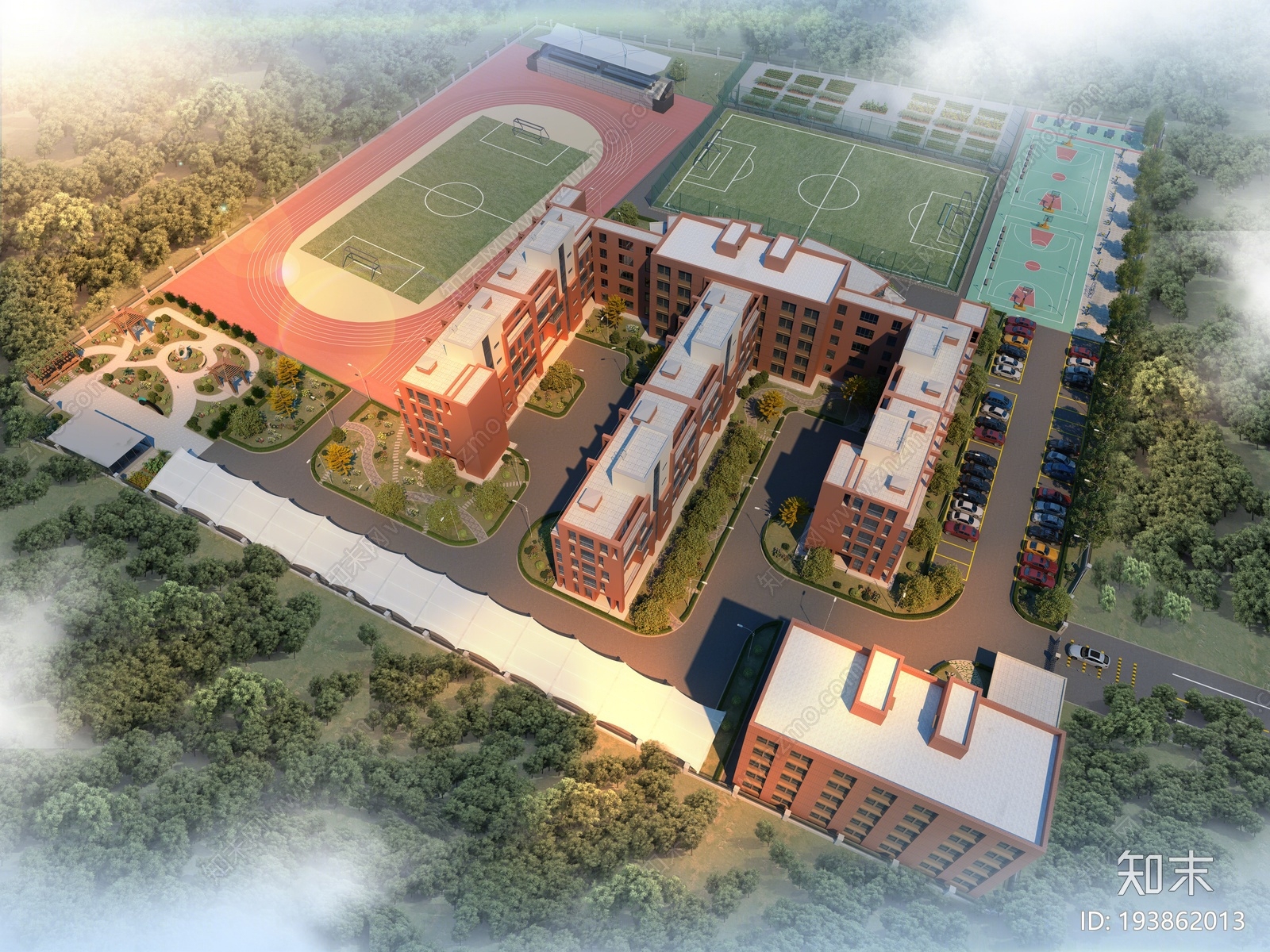 现代学校3d模型下载【id193862013】知末3d模型网