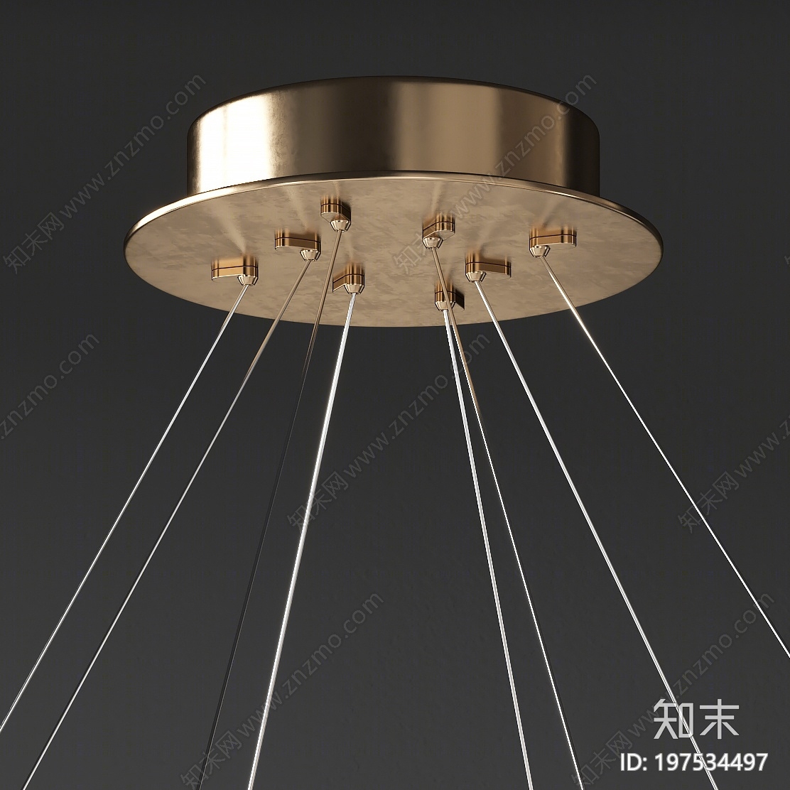 现代轻奢水晶吊灯3d模型下载【id197534497】知末3d模型网