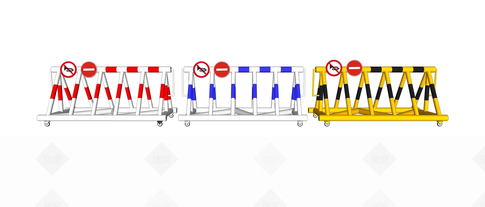 现代路障SU模型下载【ID:1100442339】_知末su模型网