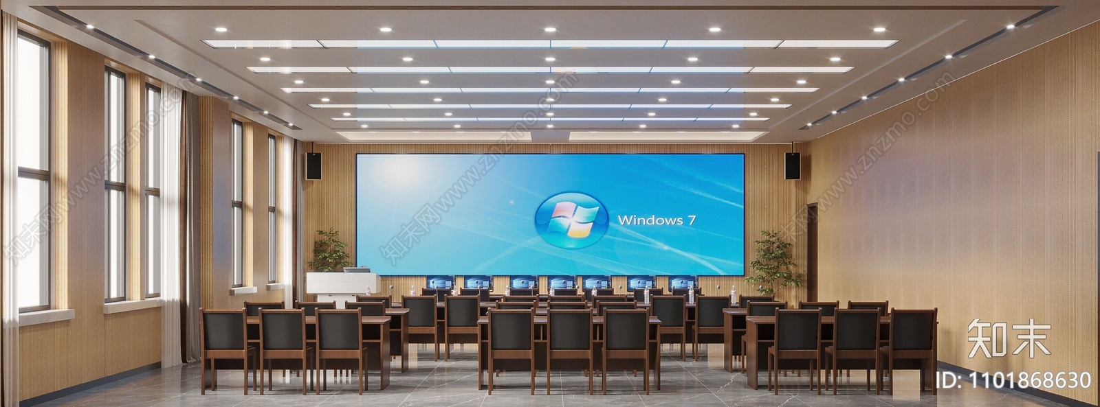 现代指挥大厅3d模型下载【id1101868630】知末3d模型网