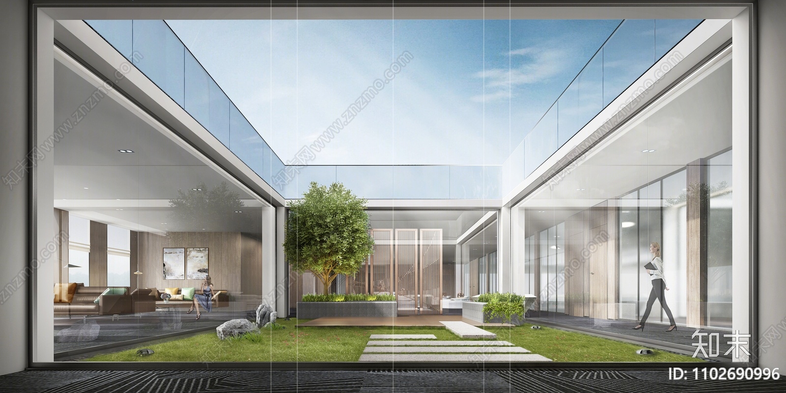 现代公司休息区3d模型下载【id1102690996】知末3d模型网
