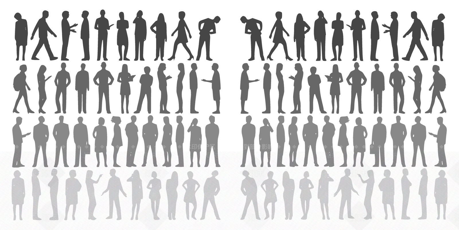 现代2D多人SU模型下载【ID:1103024064】_知末su模型网