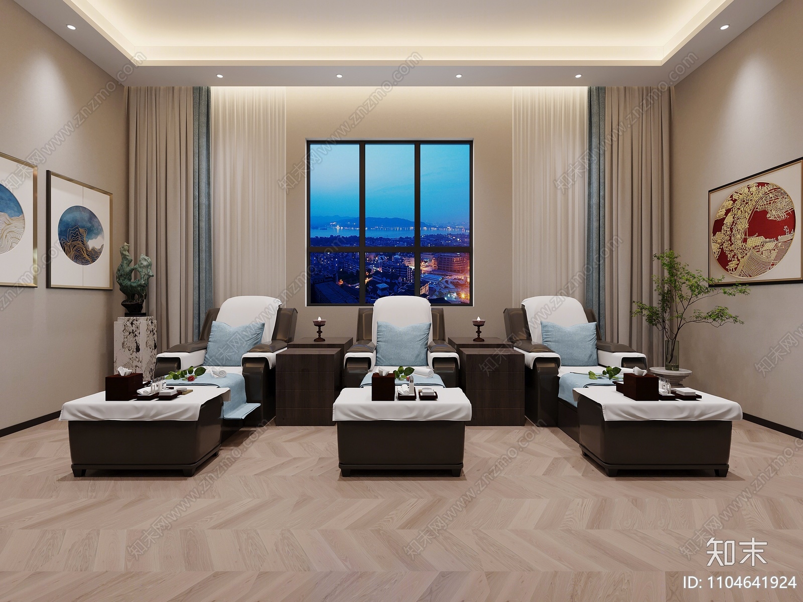 现代酒店前台3d模型下载【id1104641924】知末3d模型网