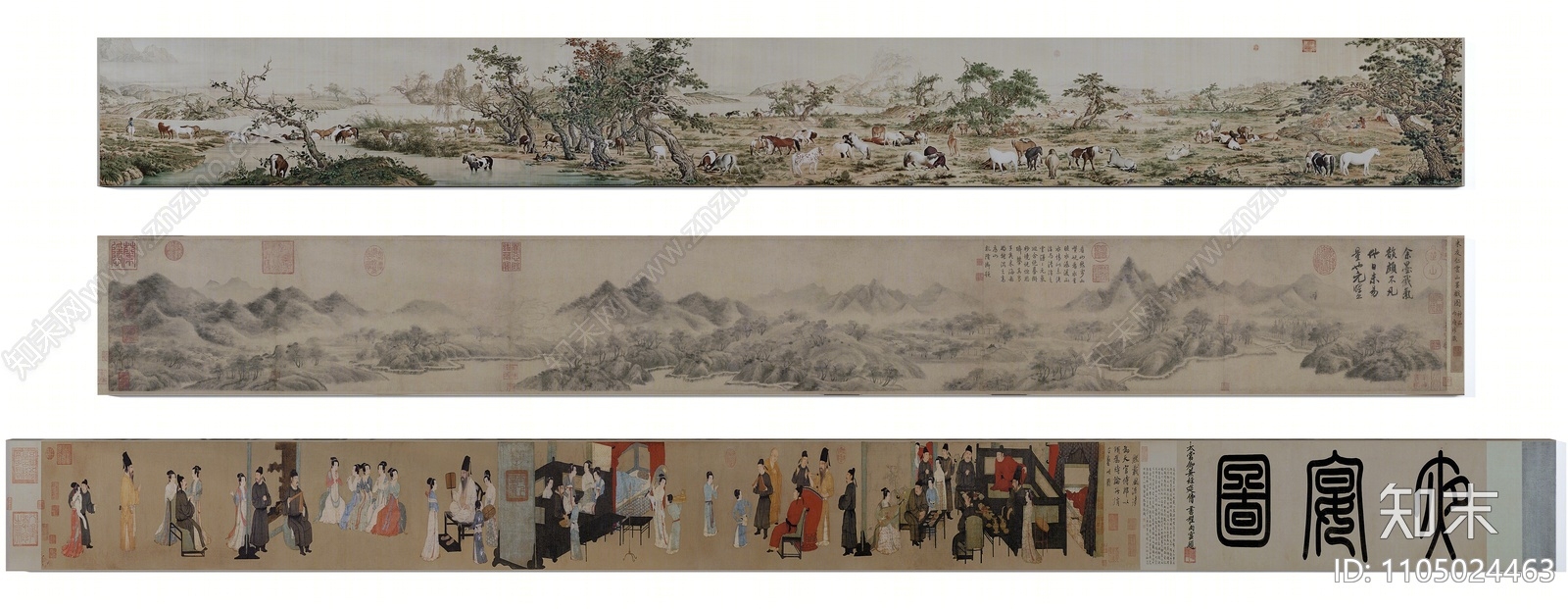 中式传统传世名画3d模型下载【id1105024463】知末3d模型网