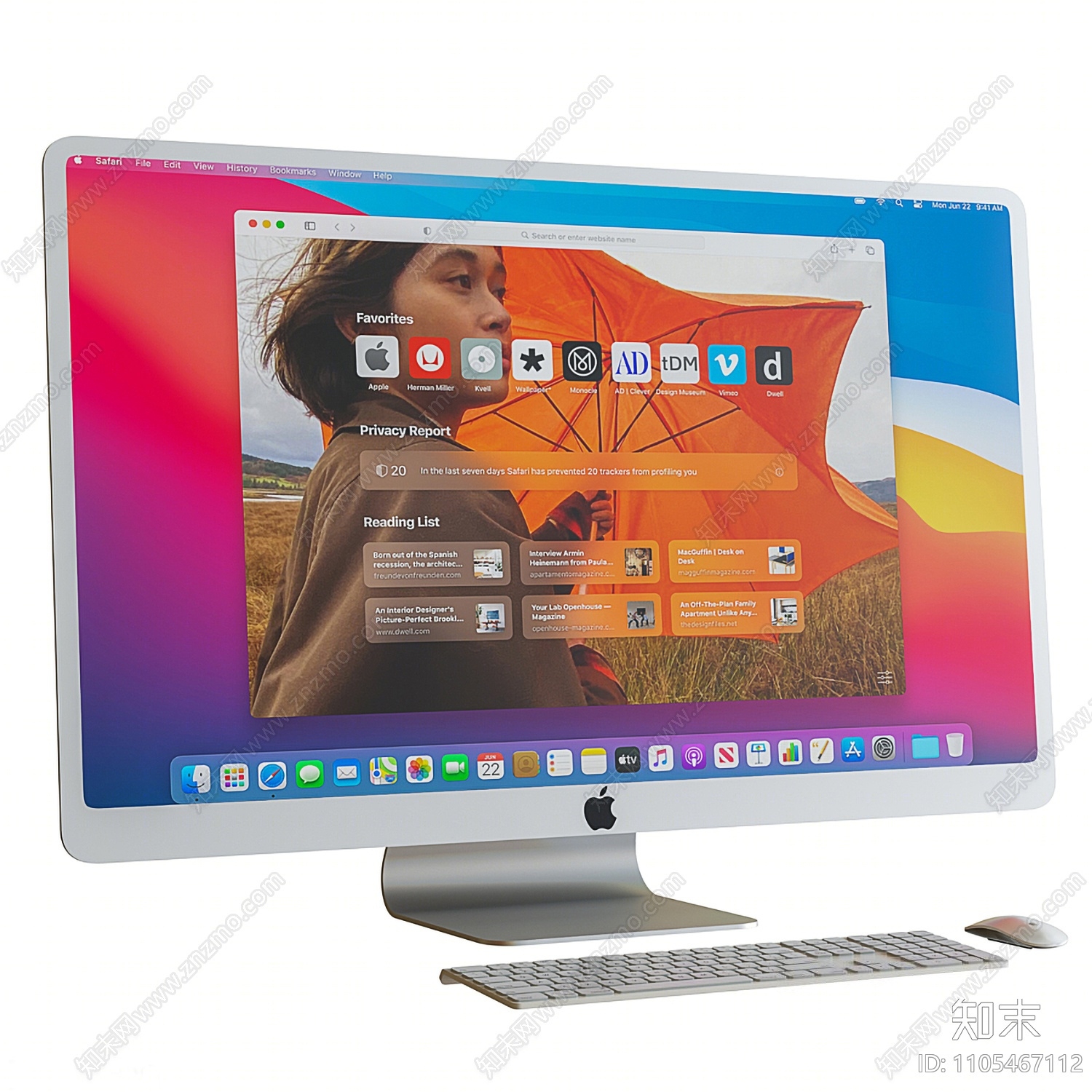 现代苹果电脑显示器3d模型下载【id1105467112】知末3d模型网