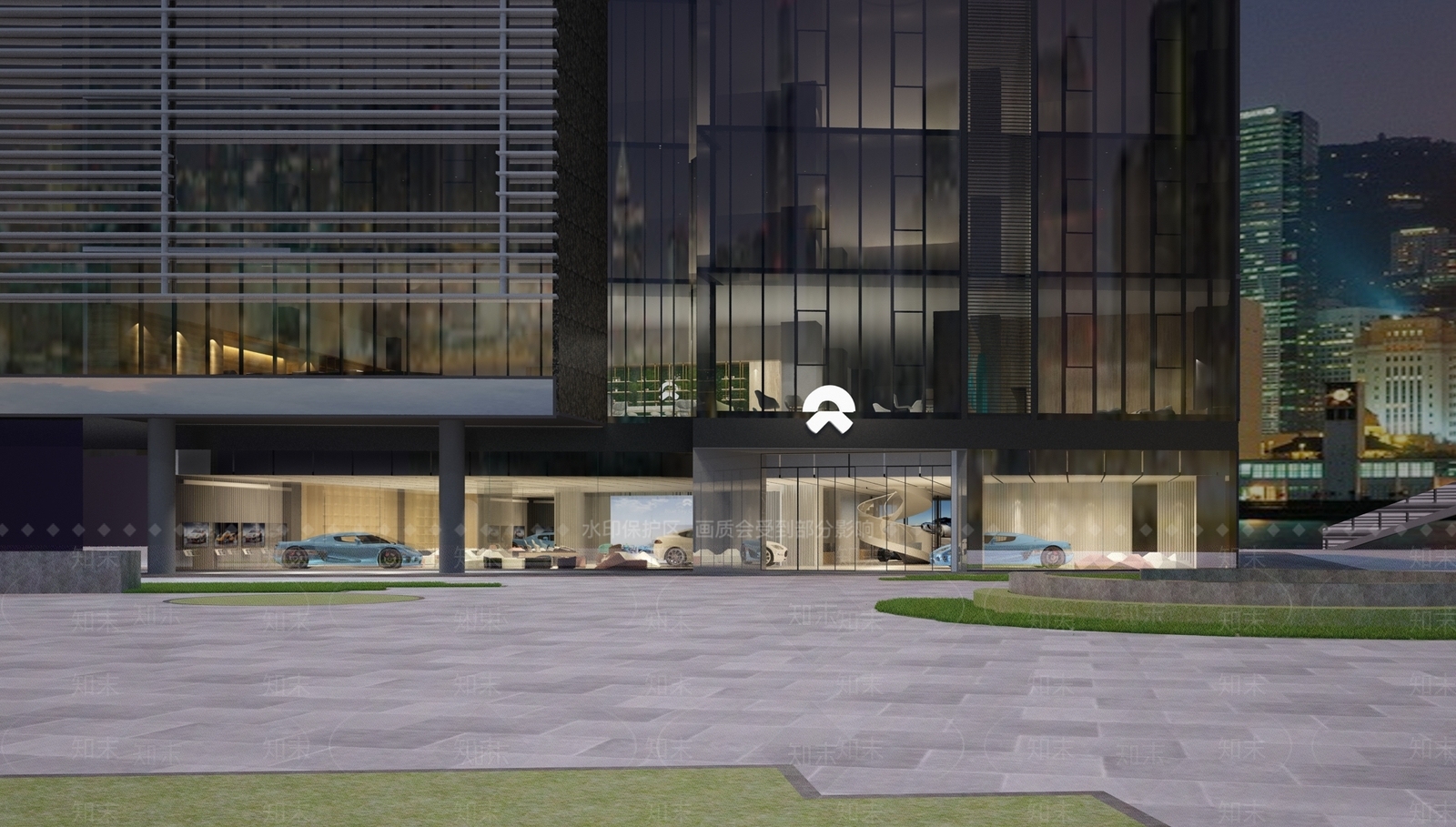 现代4S店门面3D模型下载【ID:1108626815】_知末3d模型网