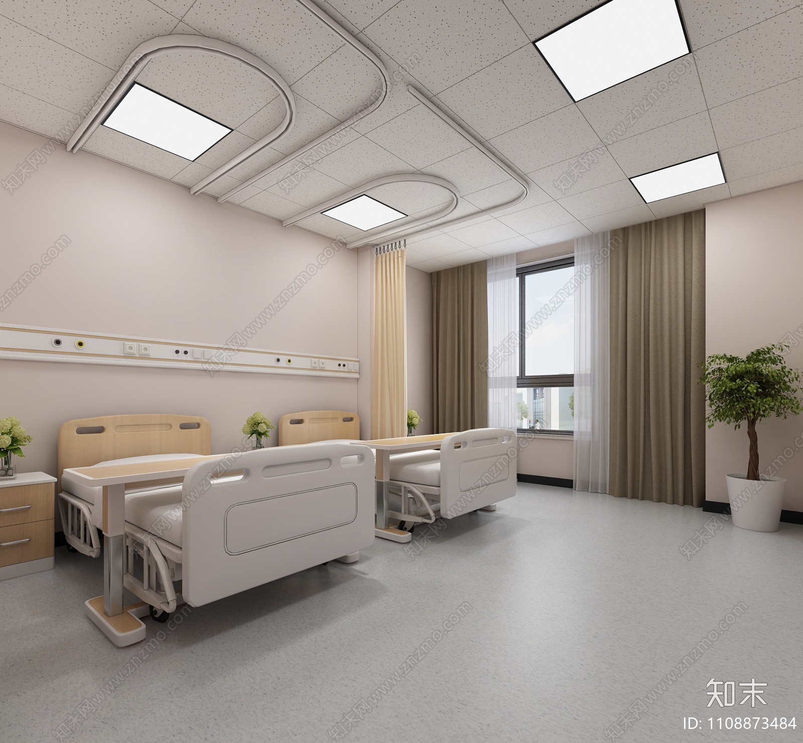 现代医院3d模型下载【id1108873484】知末3d模型网