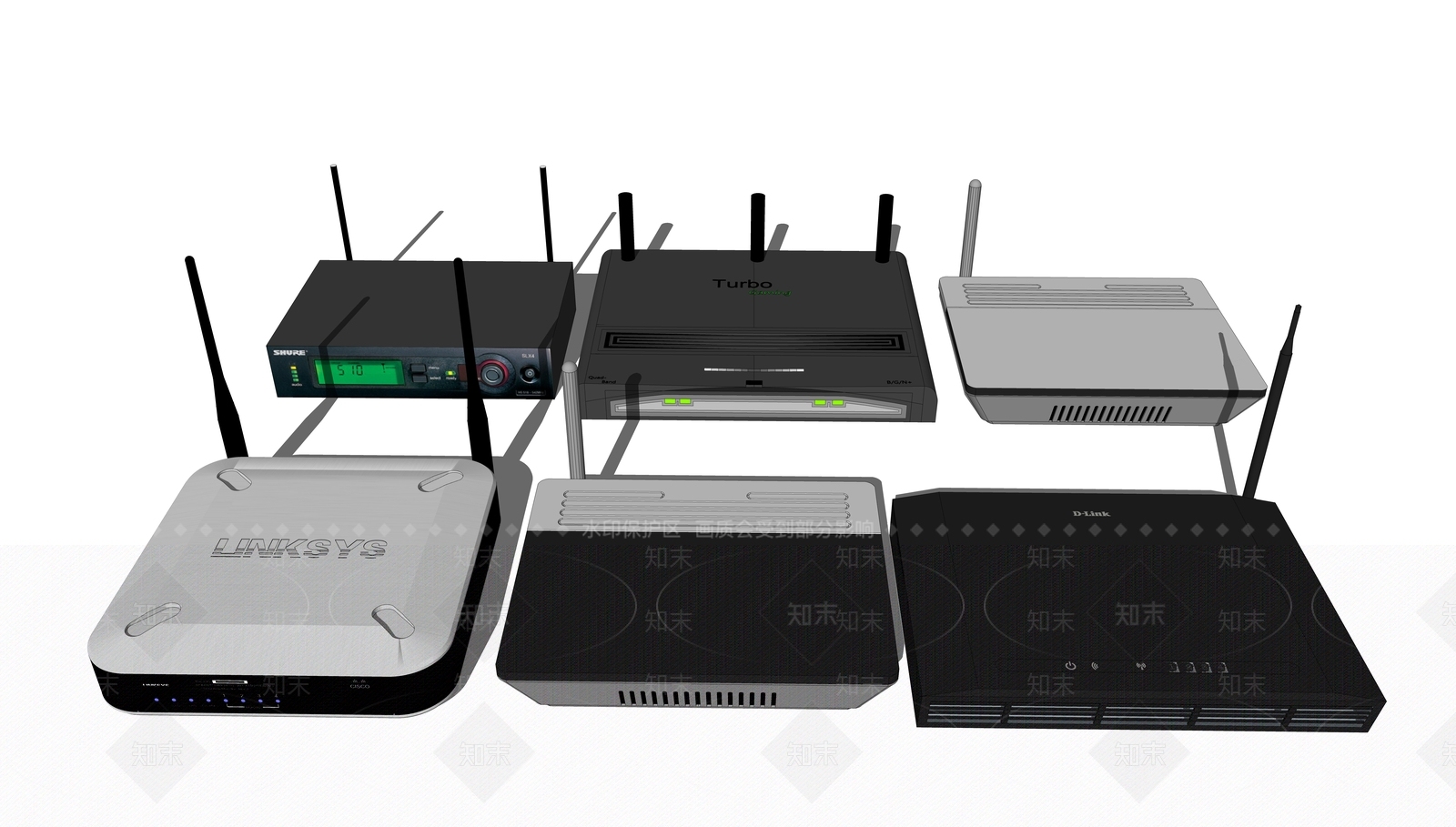 现代路由器SU模型下载【ID:1108915365】_知末su模型网