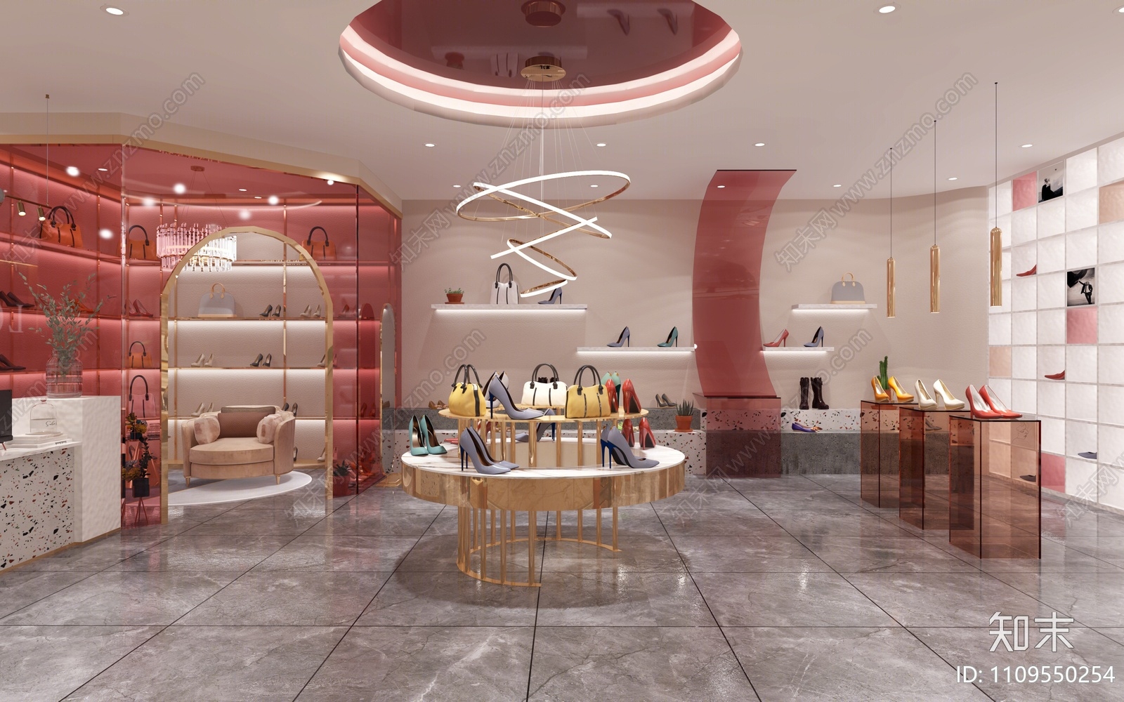现代鞋包店3d模型下载【id1109550254】知末3d模型网