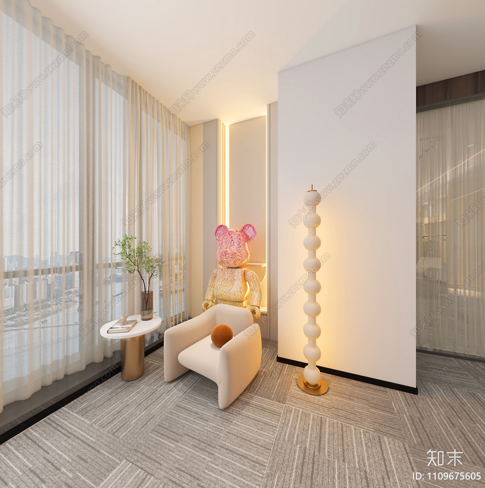现代休息区3d模型下载【id1109675605】知末3d模型网
