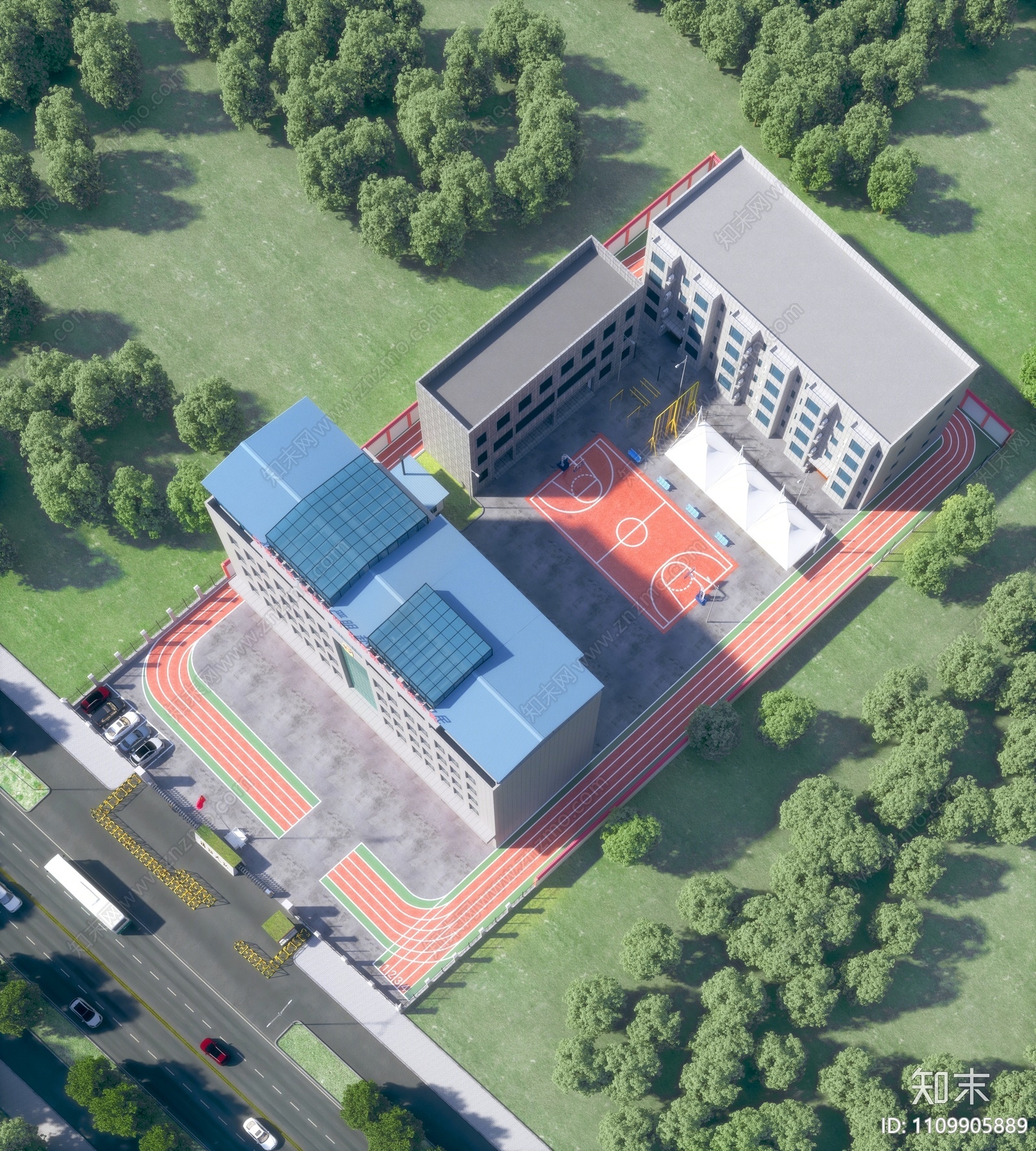 现代消防队建筑外观3d模型下载【id1109905889】知末3d模型网