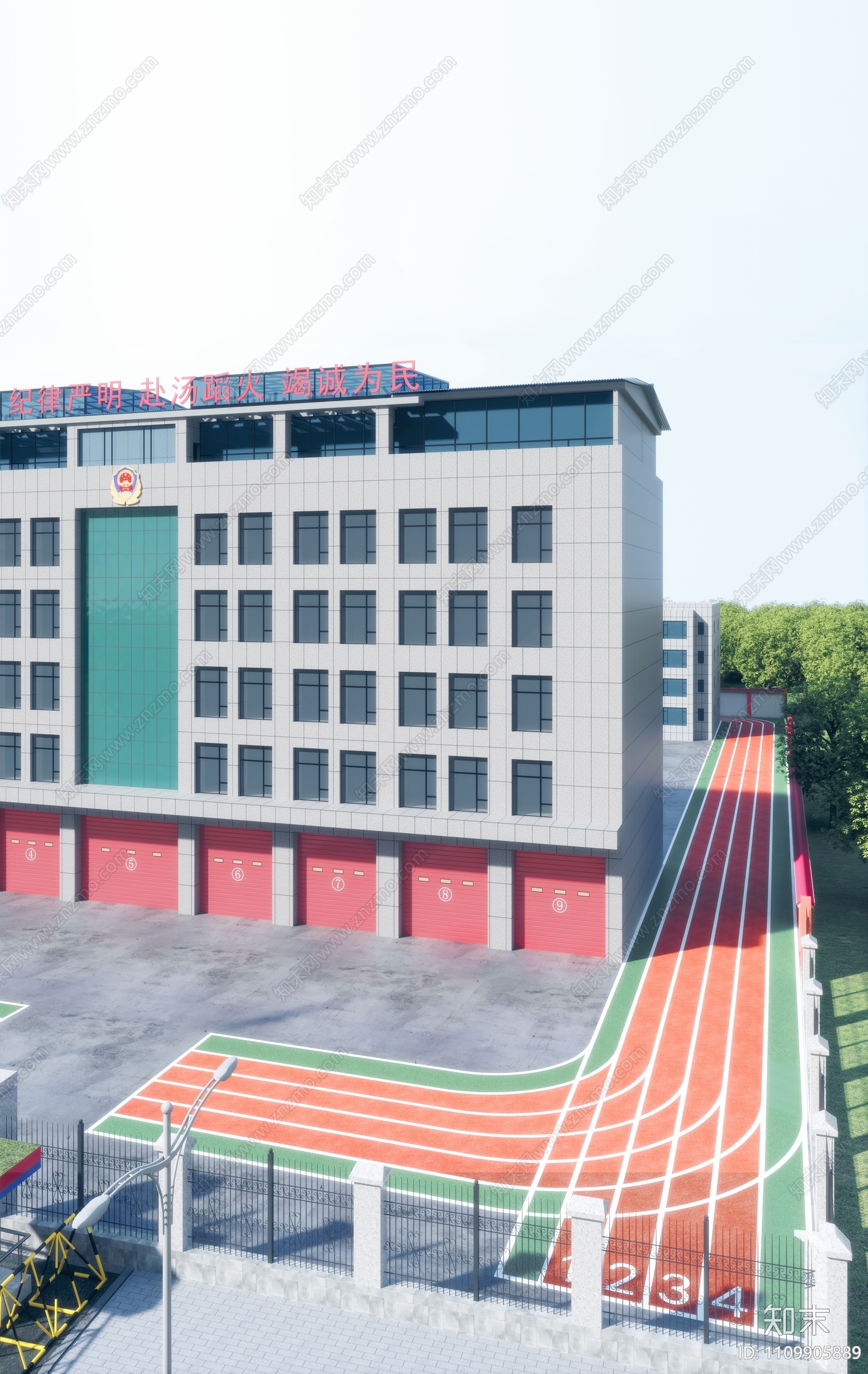 现代消防队建筑外观3d模型下载【id1109905889】知末3d模型网