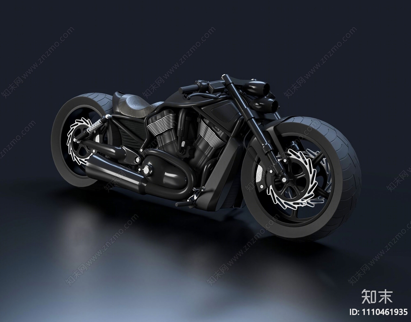 现代摩托车3d模型下载【id1110461935】知末3d模型网