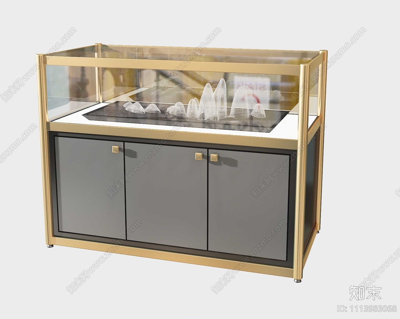 现代展示柜3d模型下载【id1113983068】知末3d模型网