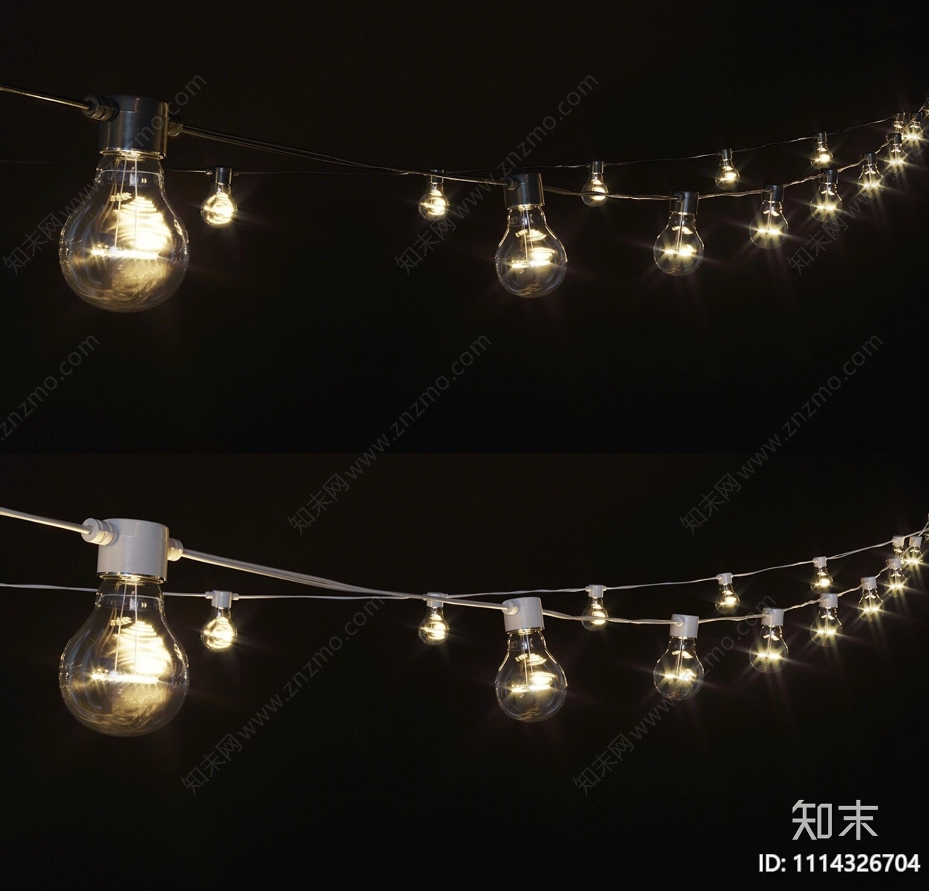 现代电灯泡装饰灯3d模型下载【id1114326704】知末3d模型网