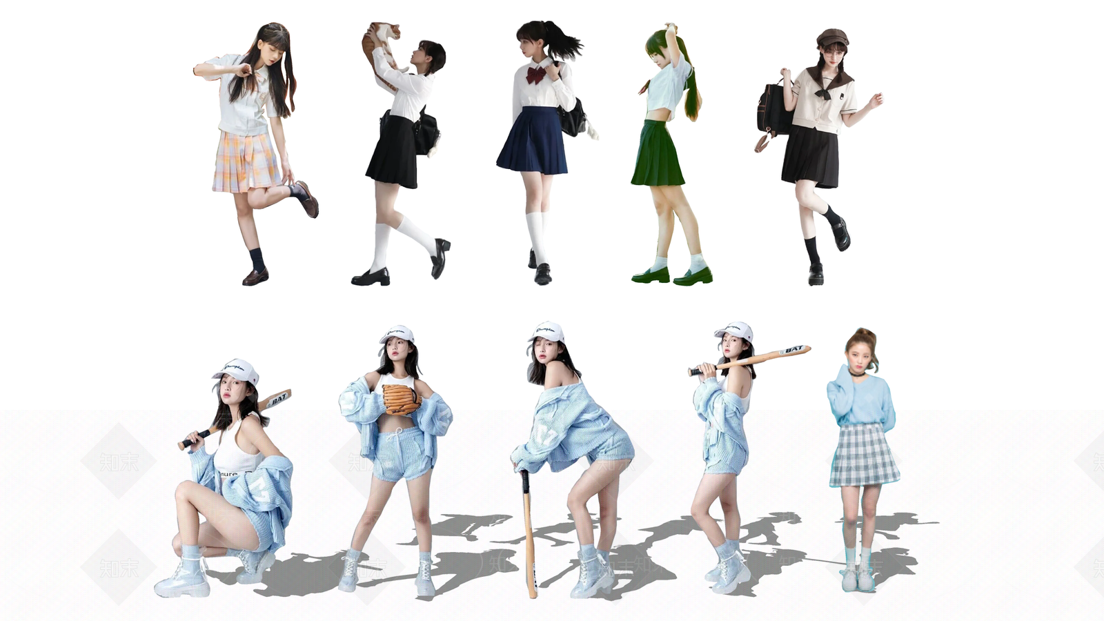 现代2D人物SU模型下载【ID:1114749090】_知末su模型网