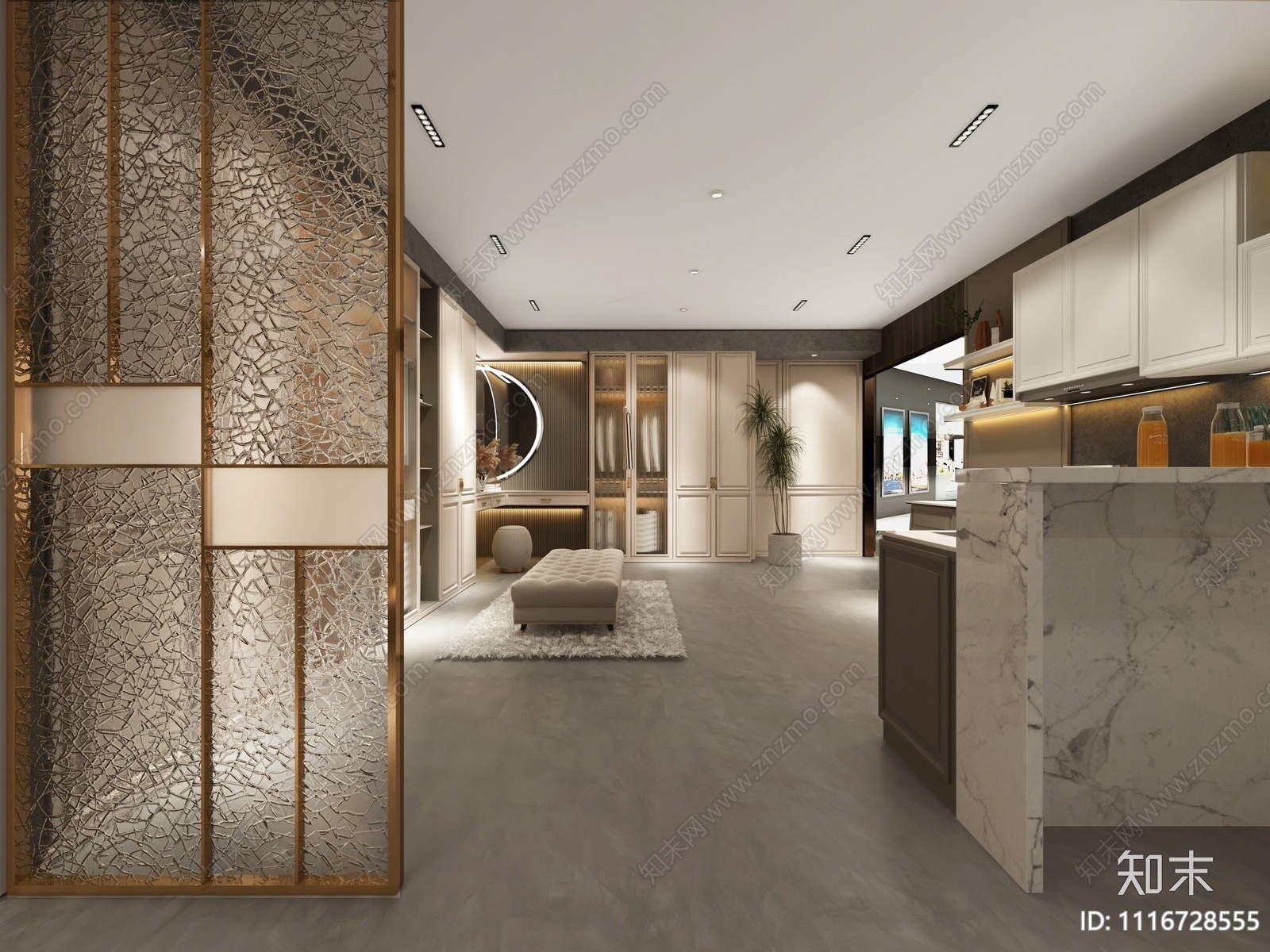现代全屋定制展厅3d模型下载【id1116728555】知末3d模型网