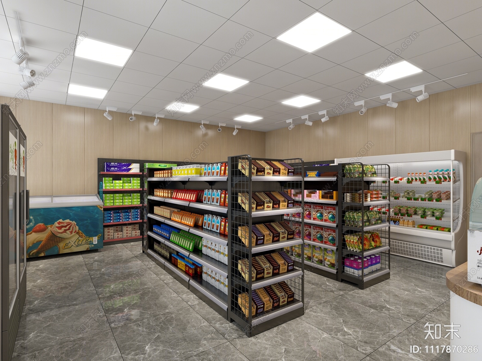 现代便利店3d模型下载【id1117870286】知末3d模型网