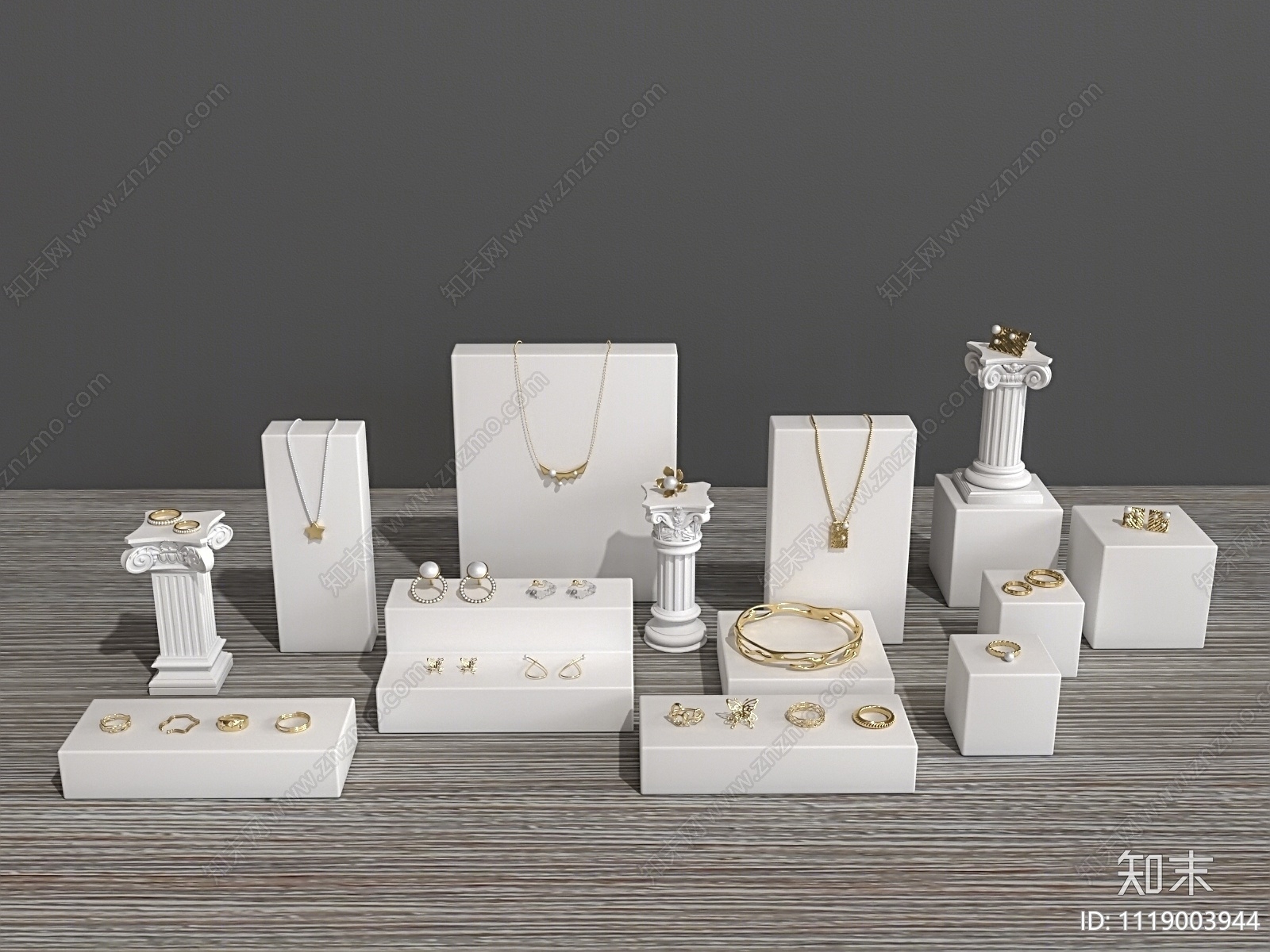 现代首饰展示架3d模型下载【id1119003944】知末3d模型网
