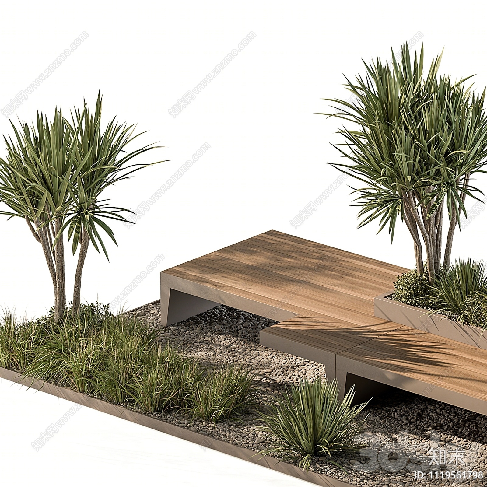 现代景观座椅3d模型下载【id1119561798】知末3d模型网