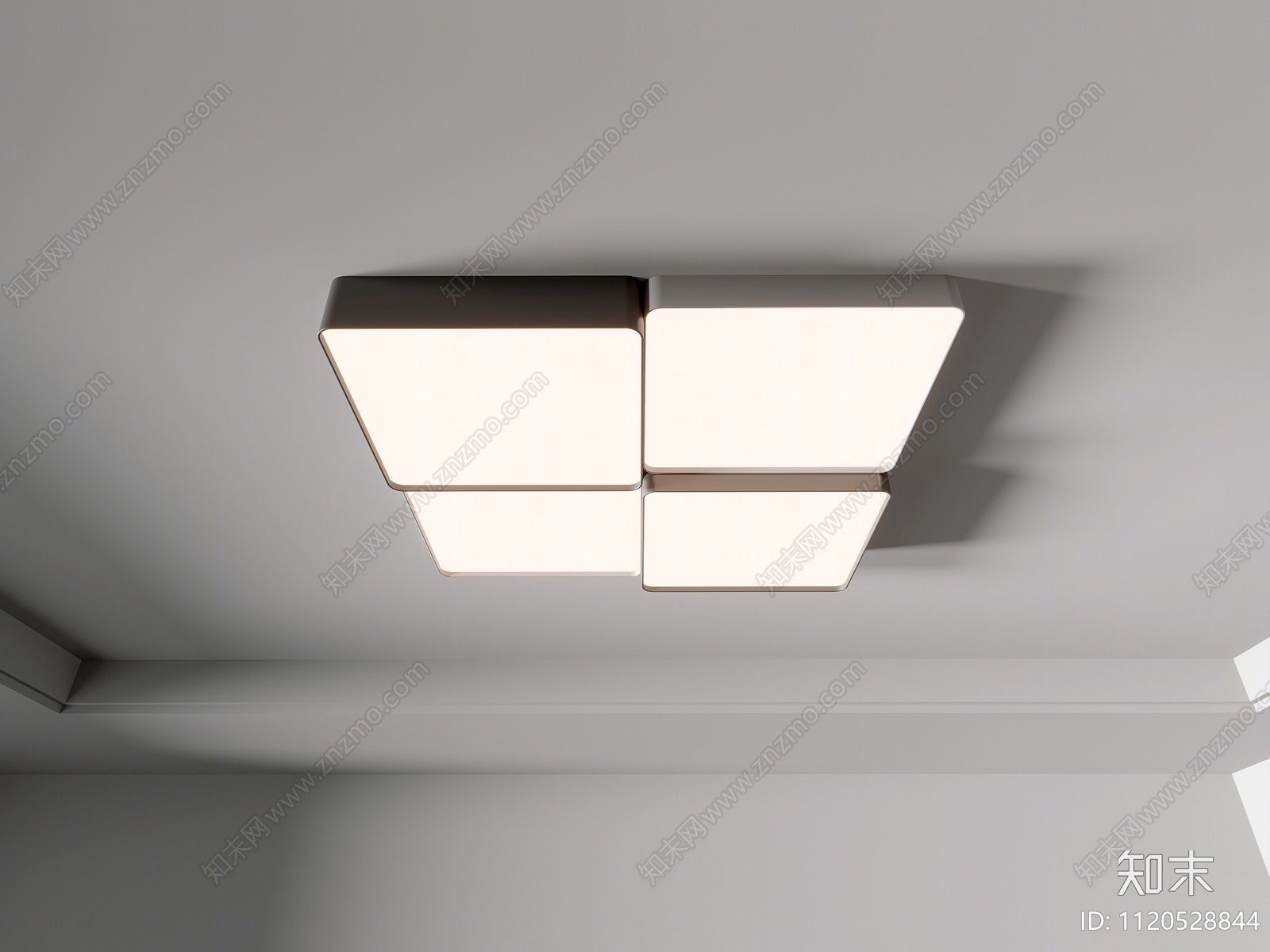 现代吸顶灯3d模型下载【id1120528844】知末3d模型网