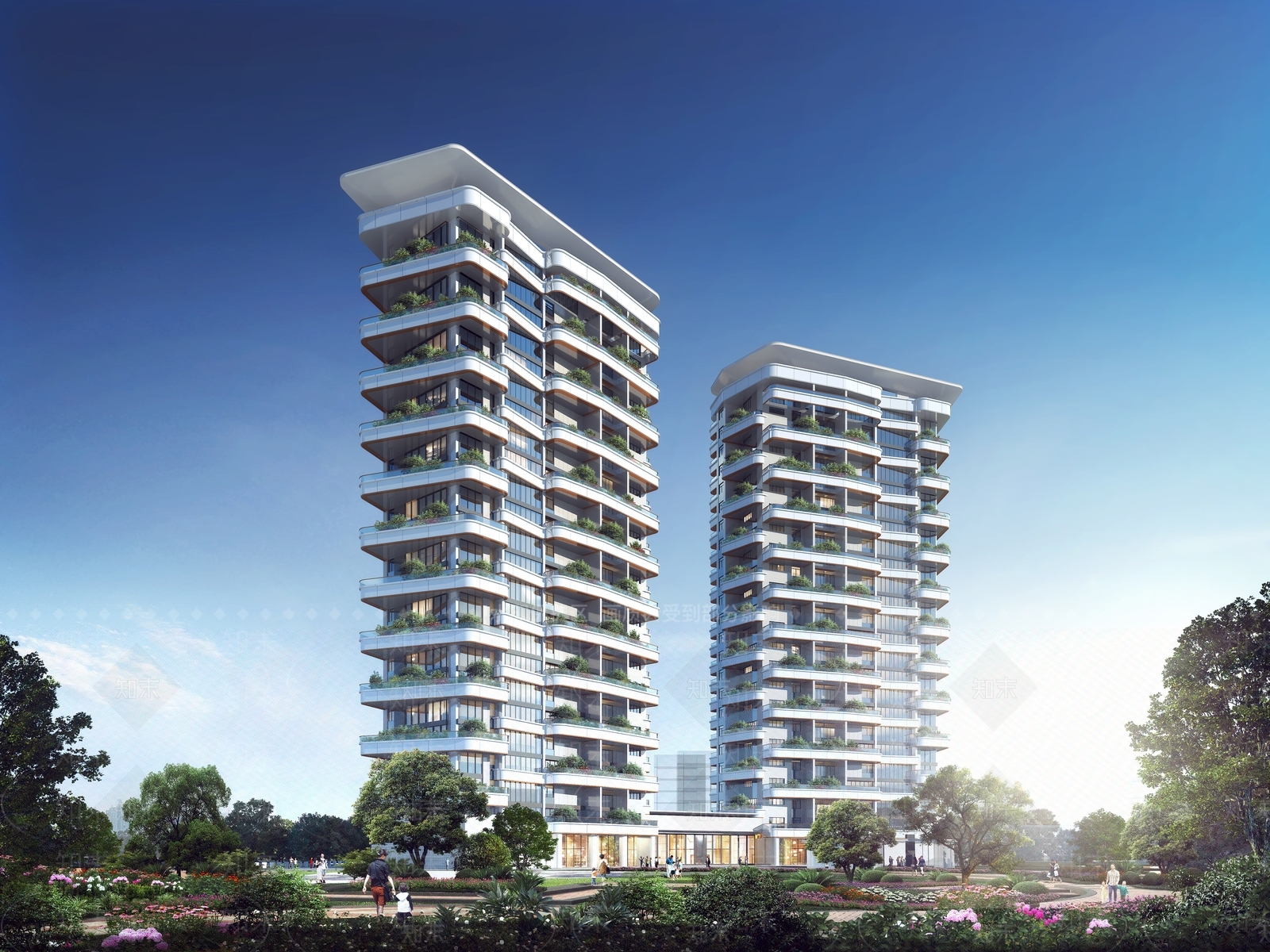 现代豪华大平层住宅SU模型下载【ID:1120619658】_知末su模型网