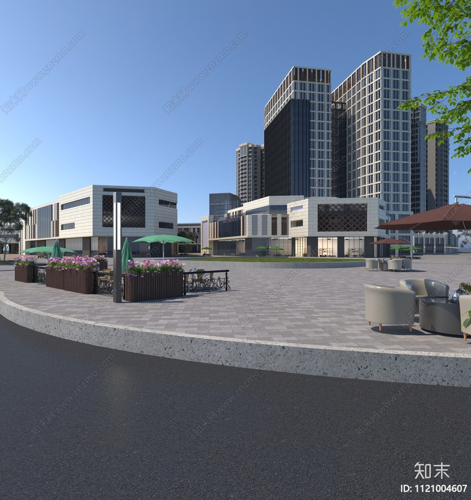 现代办公楼3d模型下载【id1121004607】知末3d模型网