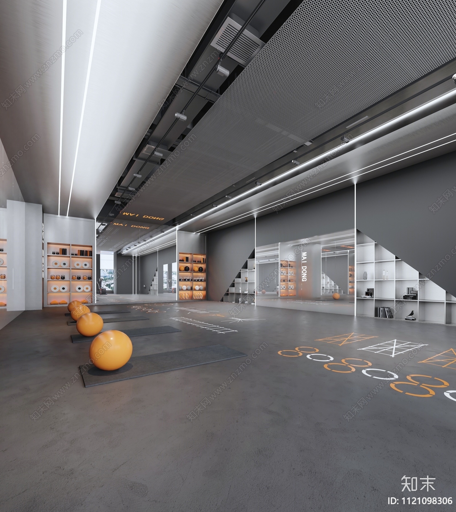 现代健身房3d模型下载【id1121098306】知末3d模型网