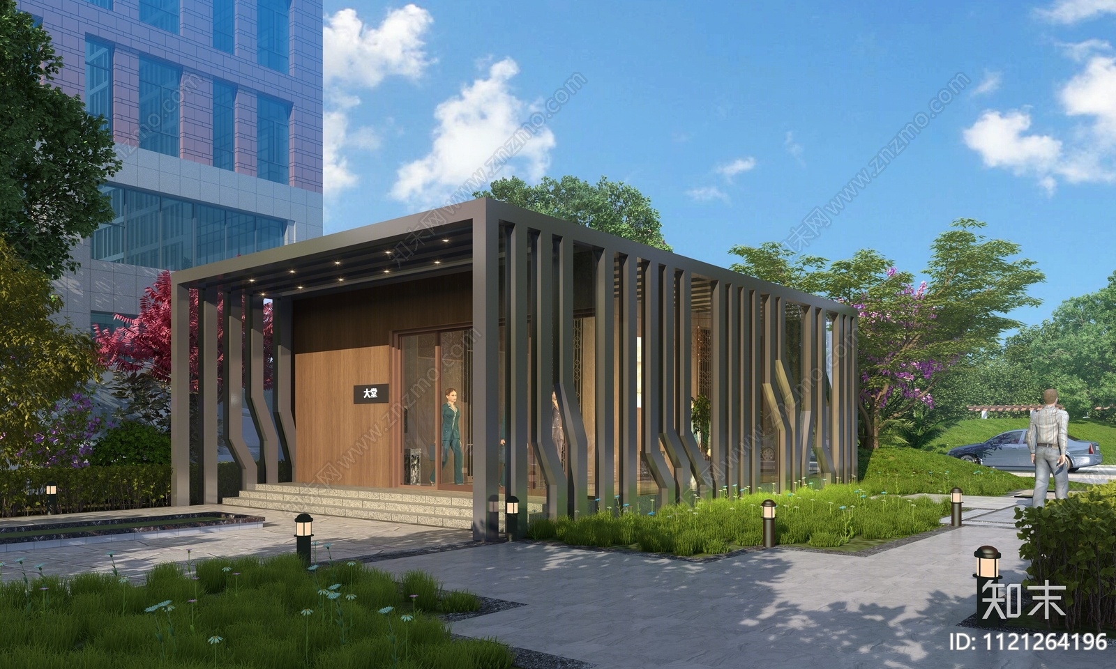 现代地下停车库入口3d模型下载【id1121264196】知末3d模型网