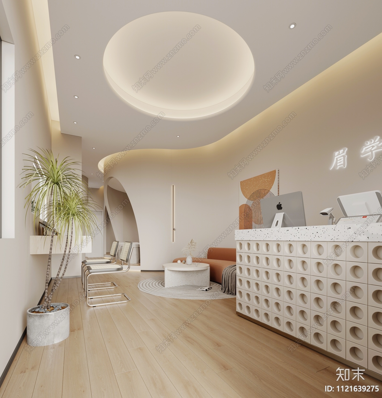 现代美容院3d模型下载【id1121639275】知末3d模型网