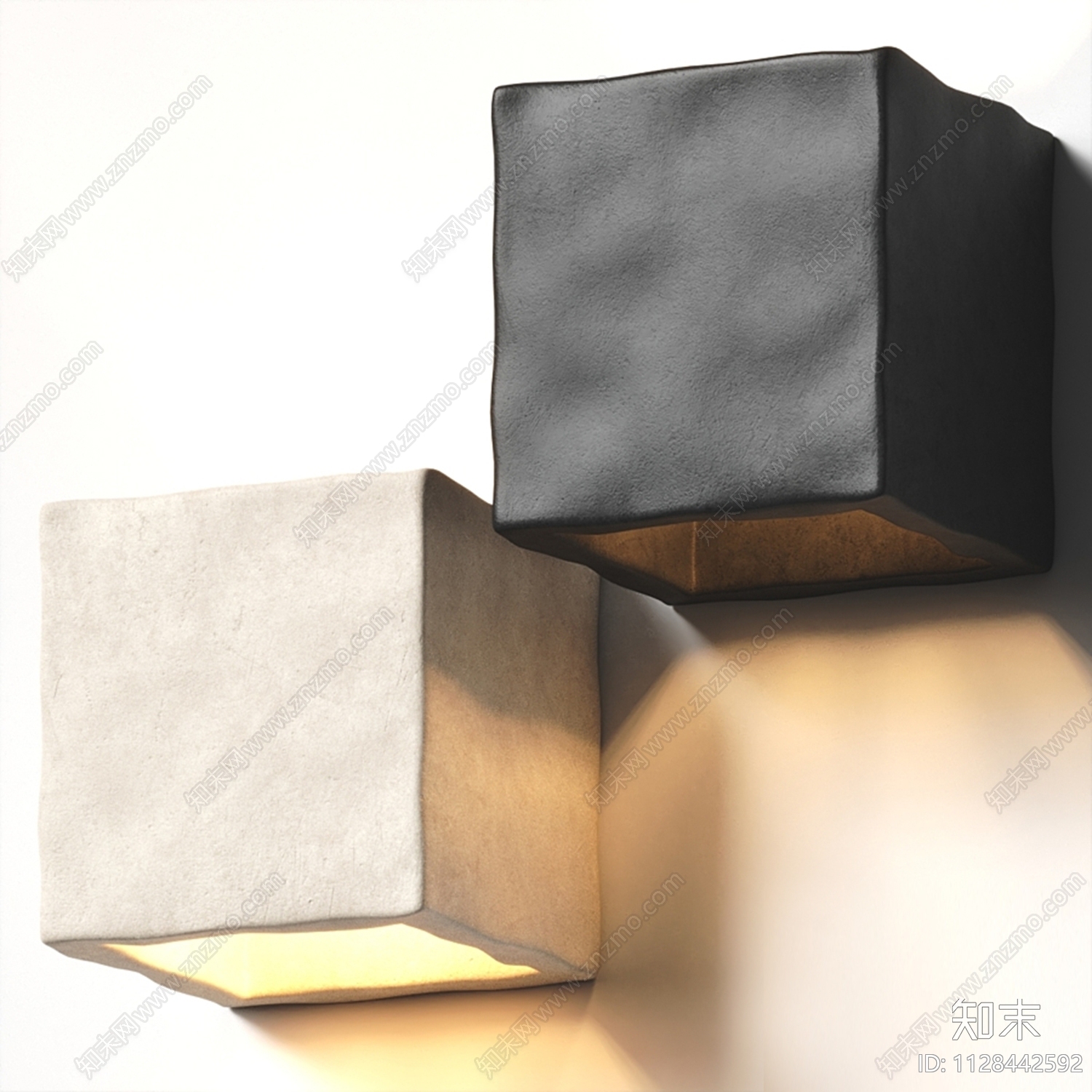 侘寂风户外壁灯3d模型下载【id1128442592】知末3d模型网