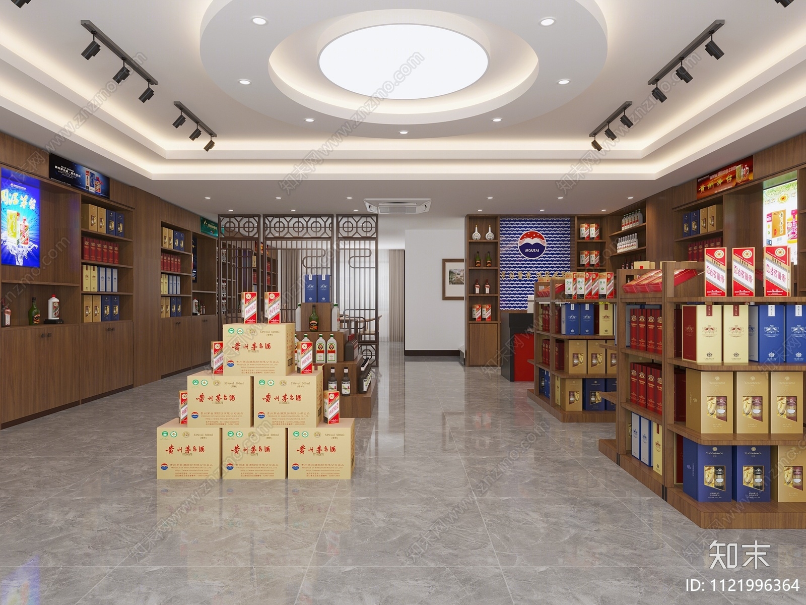 现代茅台店3d模型下载【id1121996364】知末3d模型网