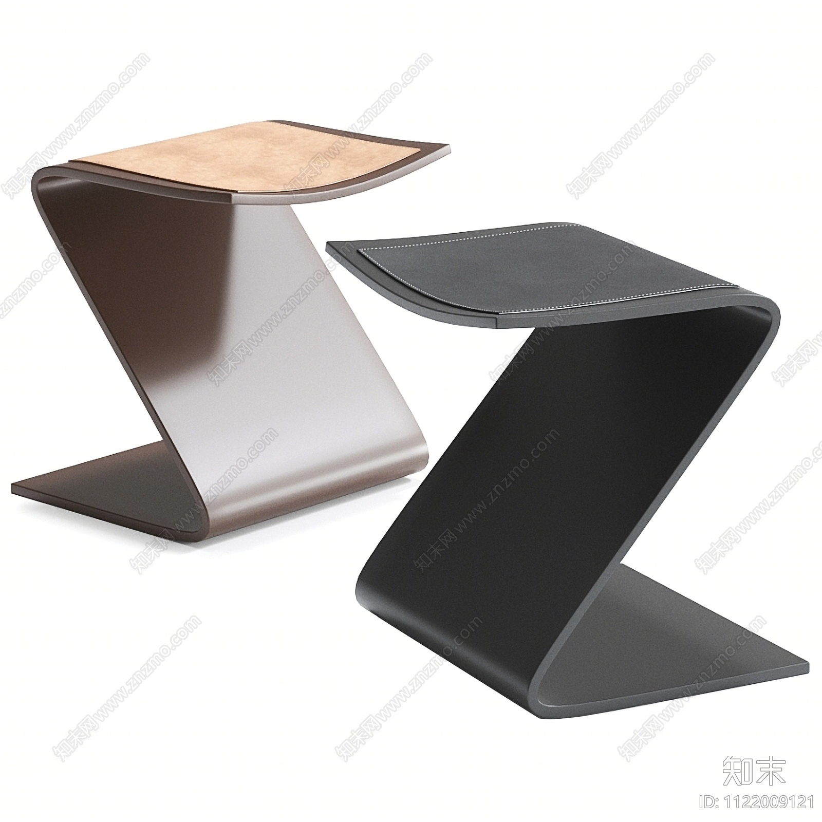 Guialmi现代z字形凳子3d模型下载【id1122009121】知末3d模型网