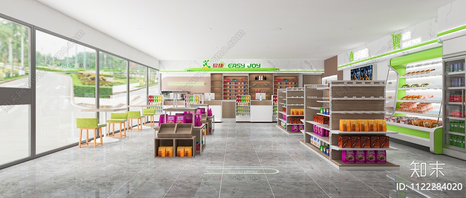 现代便利店3d模型下载【id1122284020】知末3d模型网