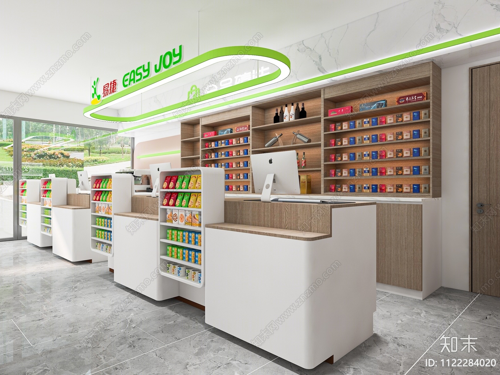 现代便利店3d模型下载【id1122284020】知末3d模型网