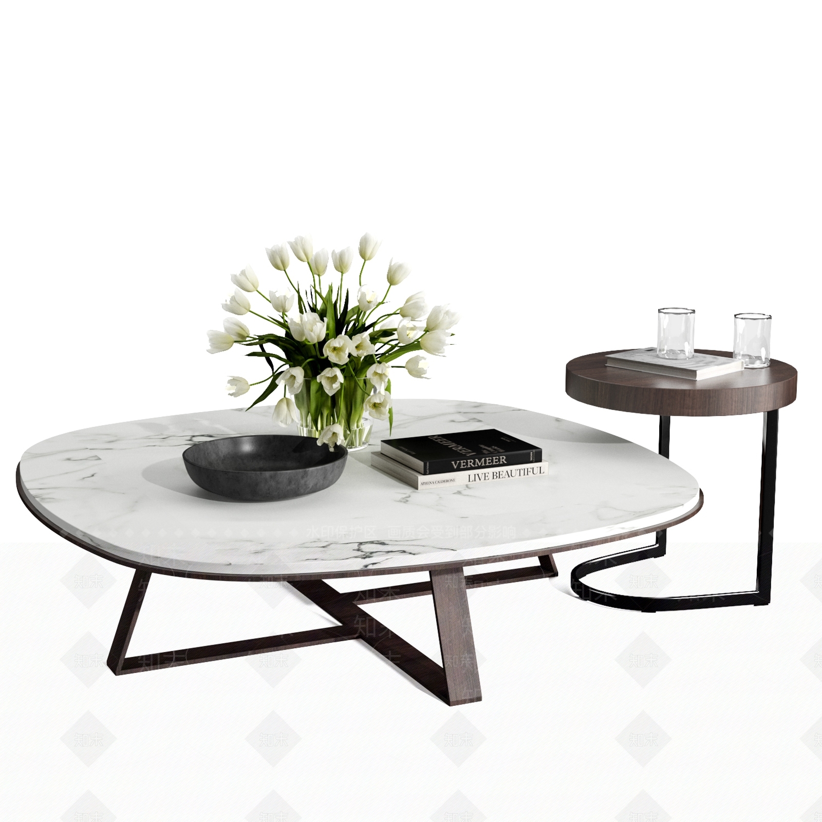 MISSANA现代茶几3D模型下载【ID:1122435919】_知末3d模型网