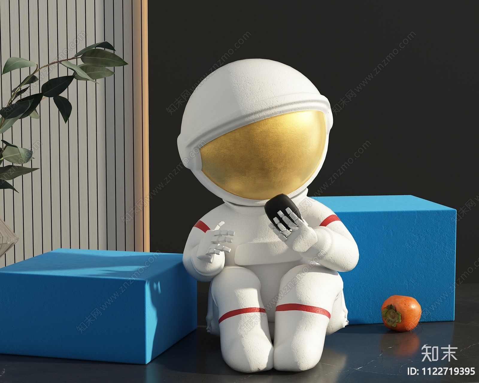 现代宇航员摆件3d模型下载【id1122719395】知末3d模型网