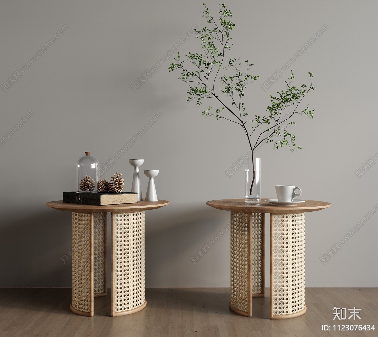 侘寂边几角几3d模型下载【id1123076434】知末3d模型网